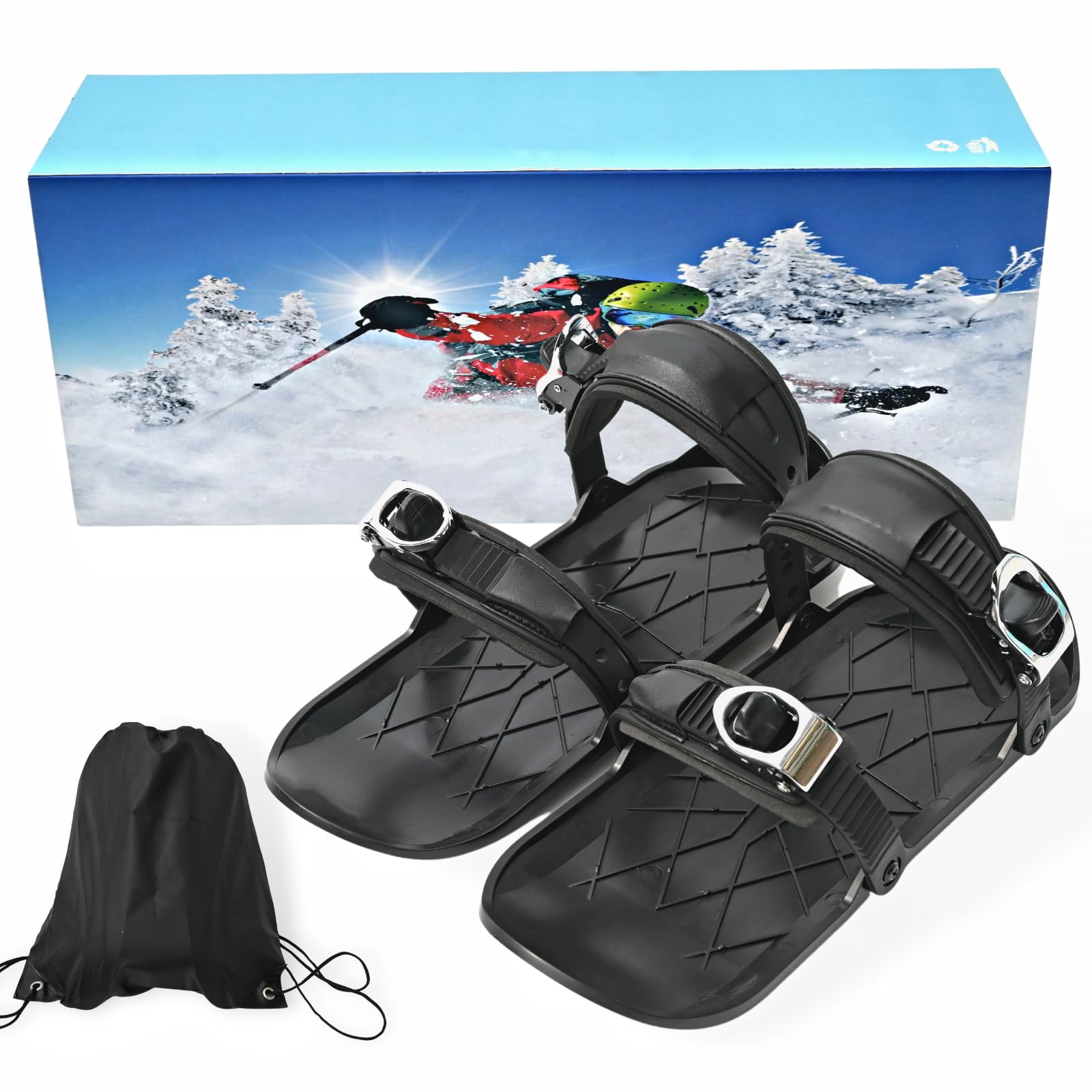 Mini Short Ski Skates, Short Mini Skating Ski Shoes Adjustable Skis for ...