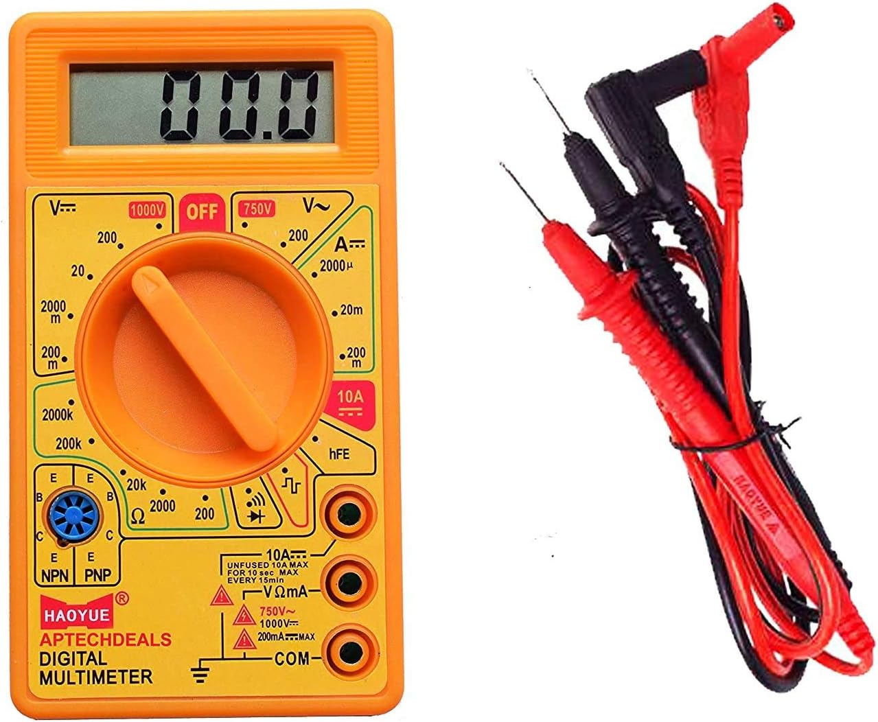Boosty® Digital Multimeter LCD AC DC Measuring Voltage Current (not for ...