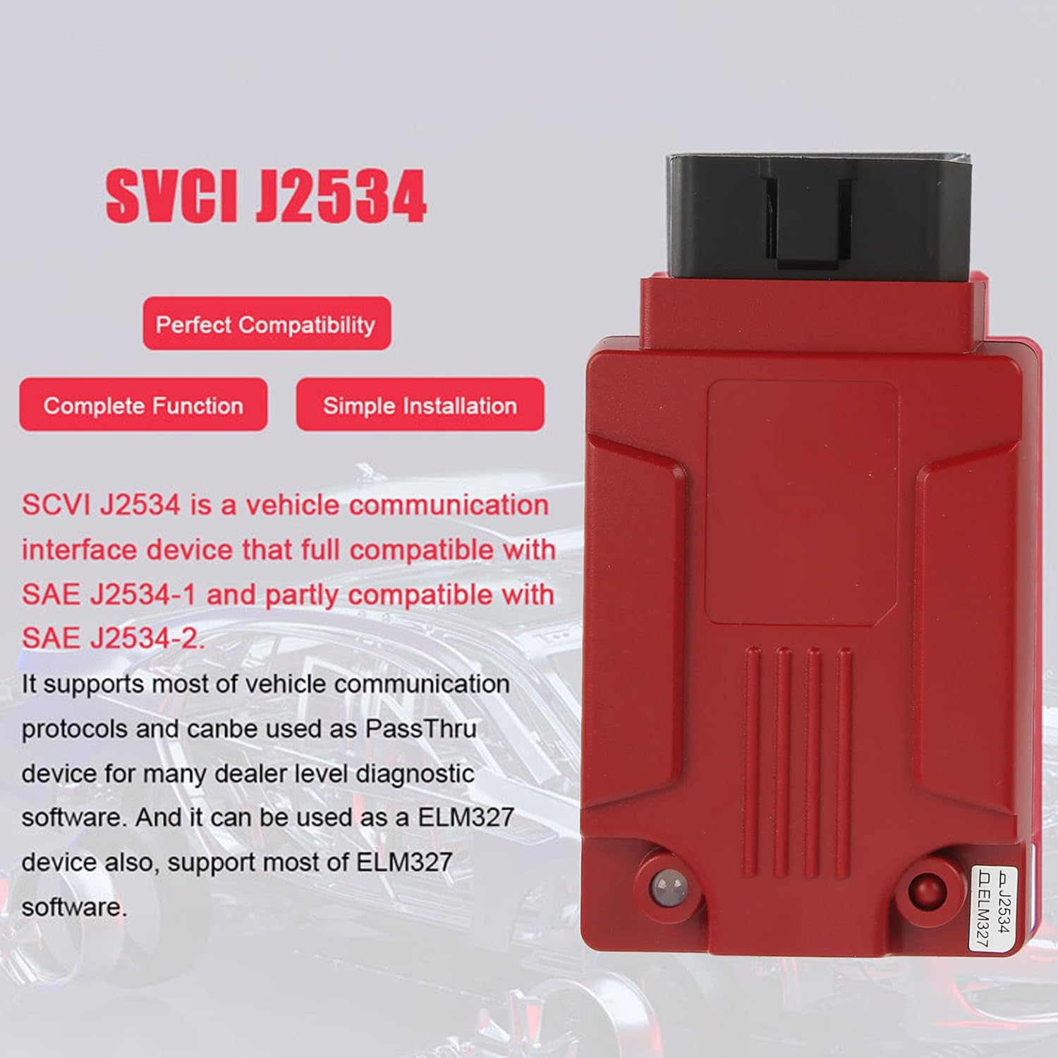 Buy Luqeeg SVCI J2534 Diagnostic Interface, Compact Vehicle Scan Tool ...