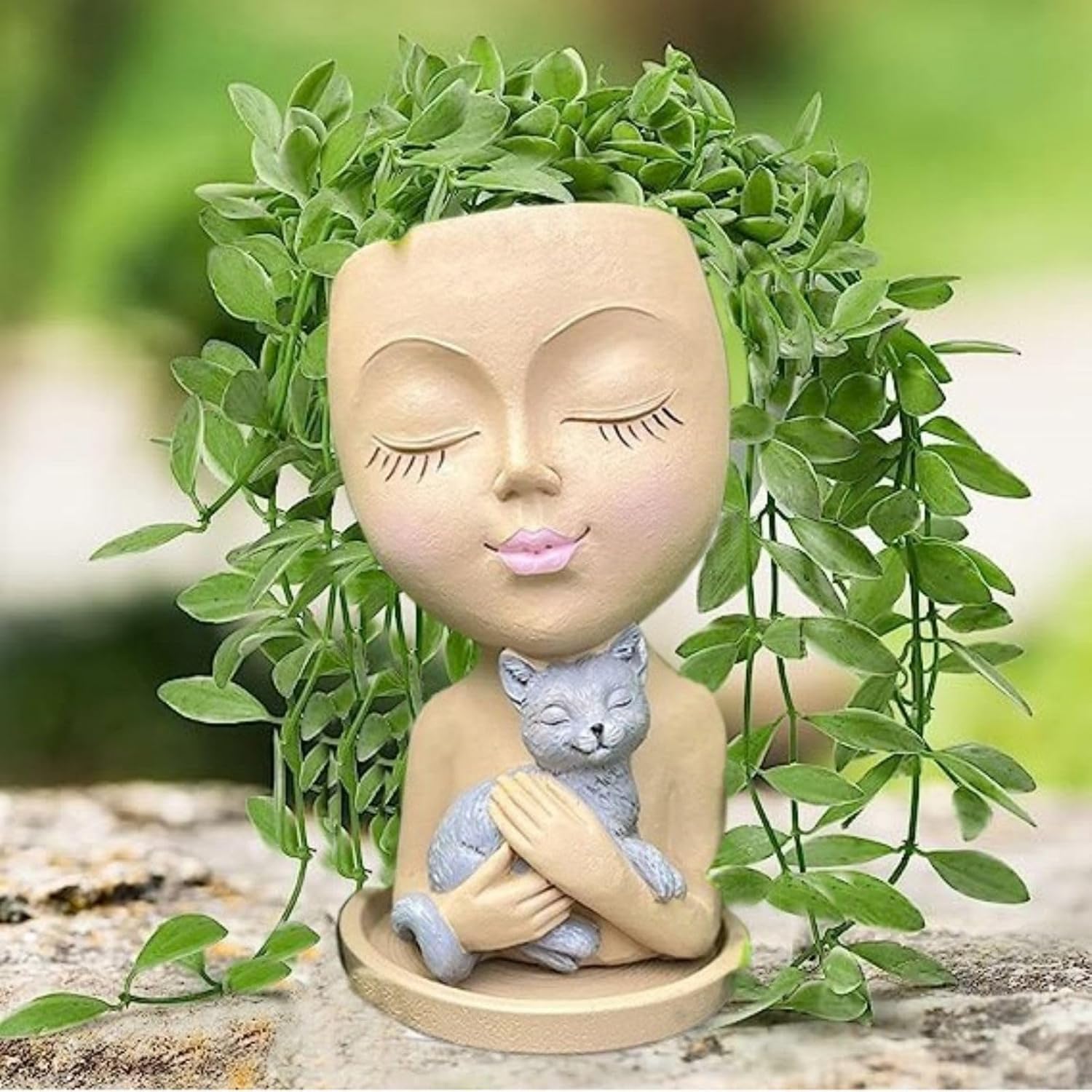 Amazon.com : Face Planters Pots Head For Outdoor And Outdoor Plants ...