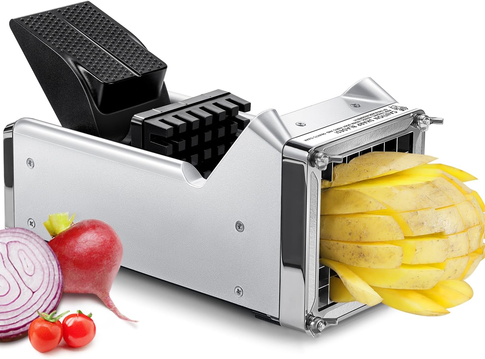 Amazon.com: French Fry Cutter,Stainless Steel Potato Cutter with 2 ...