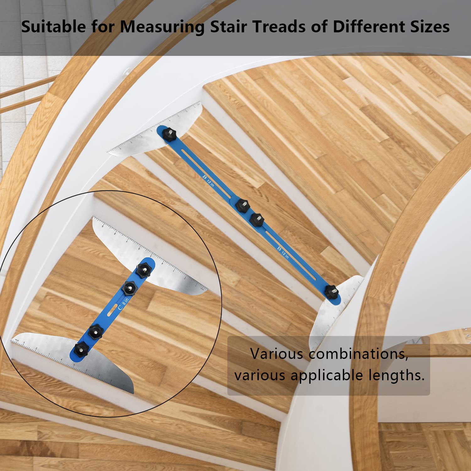 Snapklik.com : Kingson Stainless Steel Stair Measuring And Scribe Tool