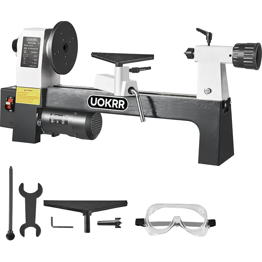 $28/mo - Finance UOKRR Mini Wood Lathe for Woodworking 8" x 12" Wood ...