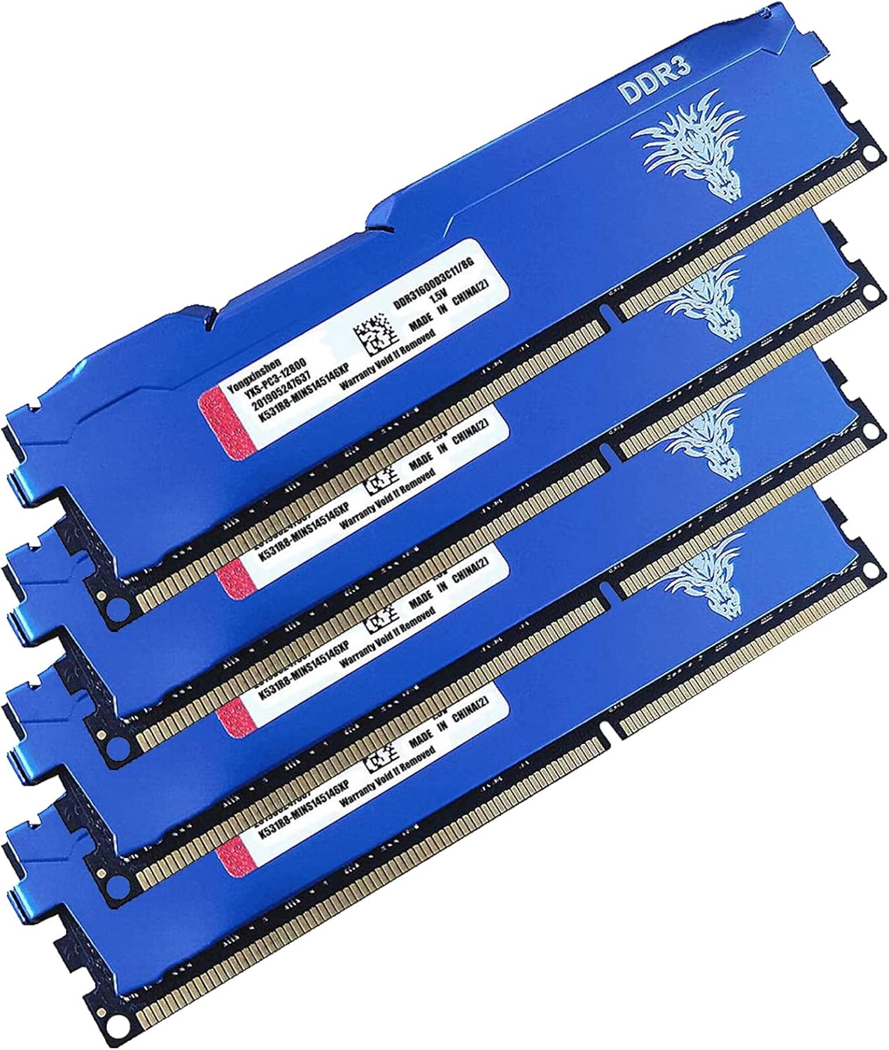 DDR3 32GB Kit (8GBx4) Desktop RAM 1600MHz PC3-12800 UDIMM Non-ECC ...
