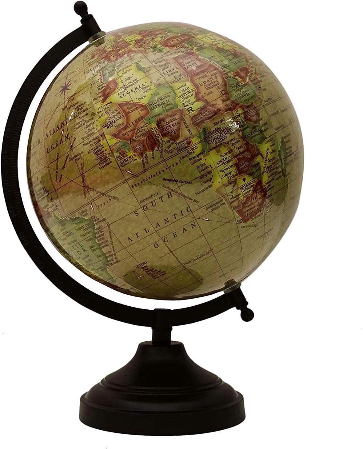 Amazon.com: 12" Desktop Rotating Beige Ocean Globe World Earth ...