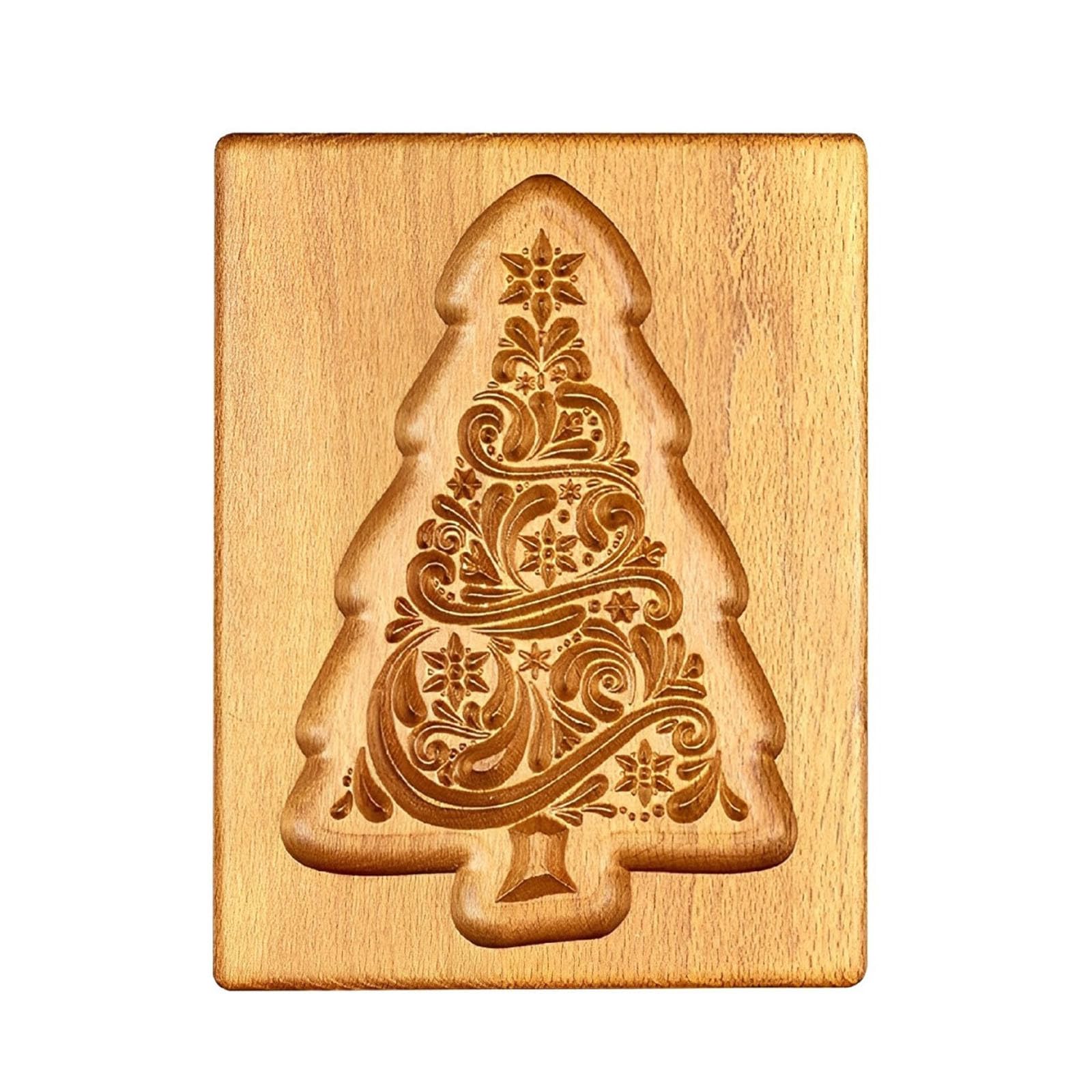 Amazon.com: Wooden Cookie Molds, 3D Carved Wooden Cutter Embossing ...