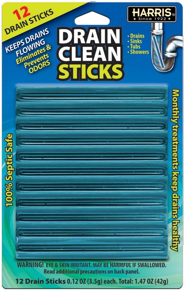 Amazon.com: Harris Drain Clean Sticks, Drain Clog Remover and Odor ...