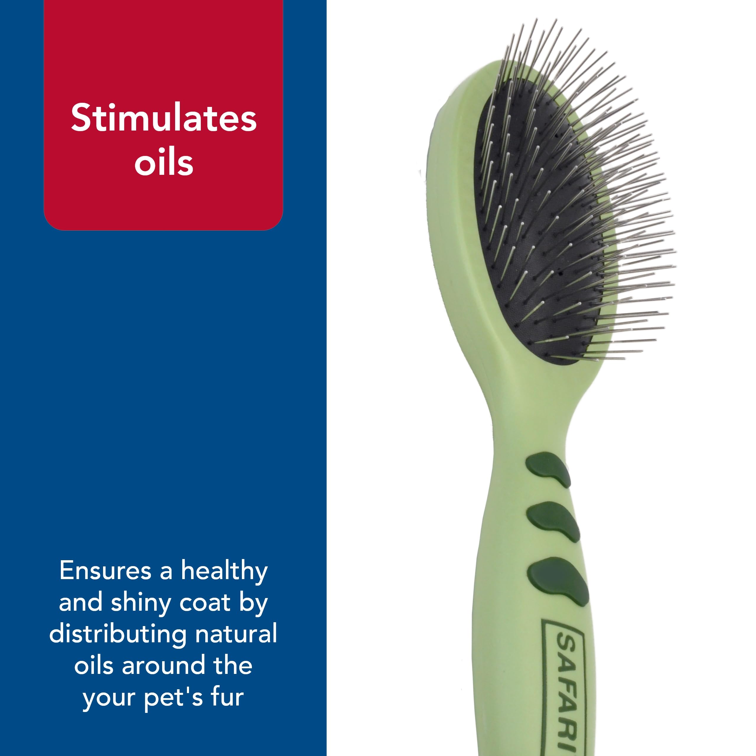 Snapklik.com : Pet Safari Wire Pin Brush - No-Slip Plastic Handle For ...