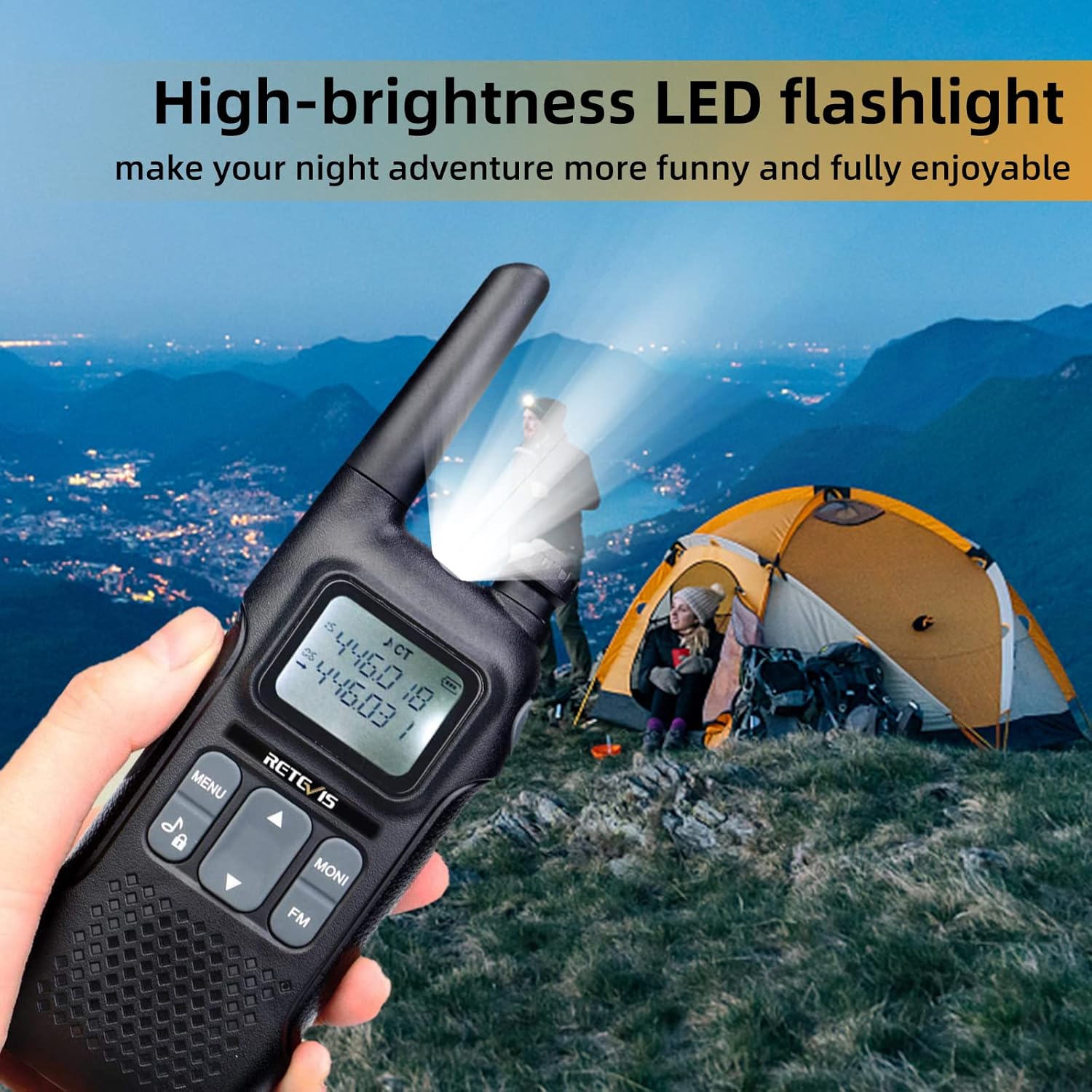 Retevis RT16 Walkie Talkie for Adults,Long Range Rechargeable Two Way ...