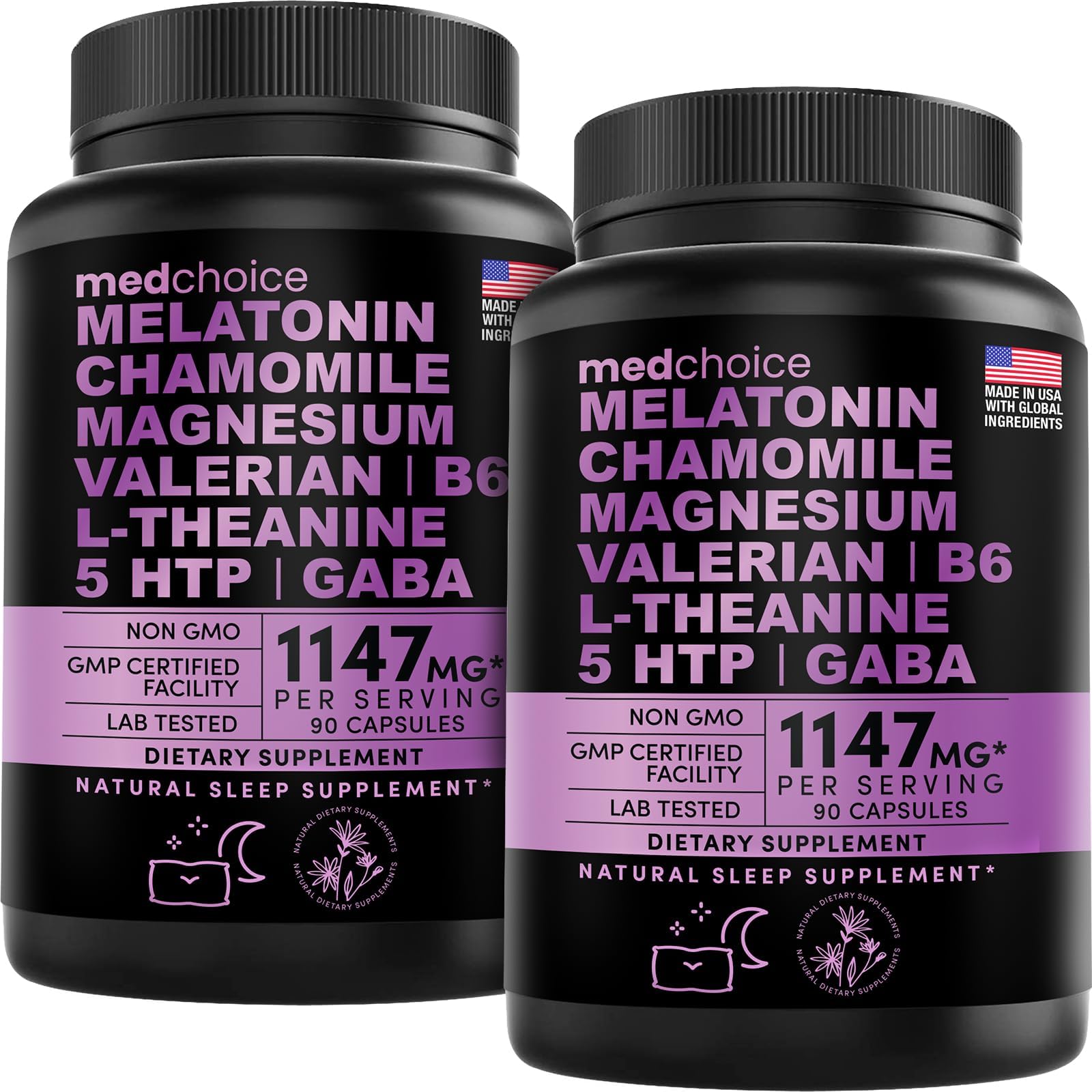 Amazon.com: MEDCHOICE Sleep Melatonin (90ct), Turmeric & Ginger (240ct ...