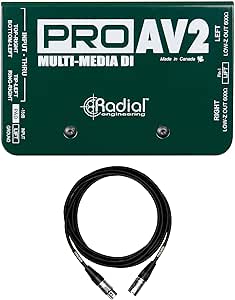 Amazon.com: Radial Engineering ProAV2 Bundle with Premium 15-foot XLR Mogami Microphone Cable (2 ...