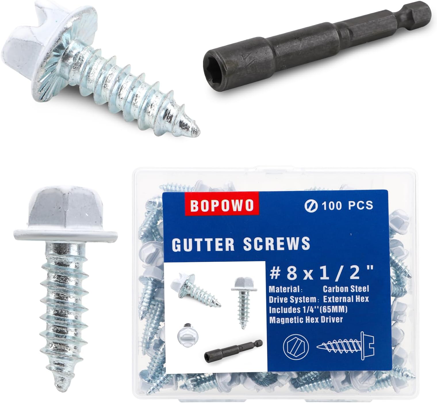 SCREWIT Brand #8 x 1/2 inch Gutter and downspout Colored Zip Screws ...