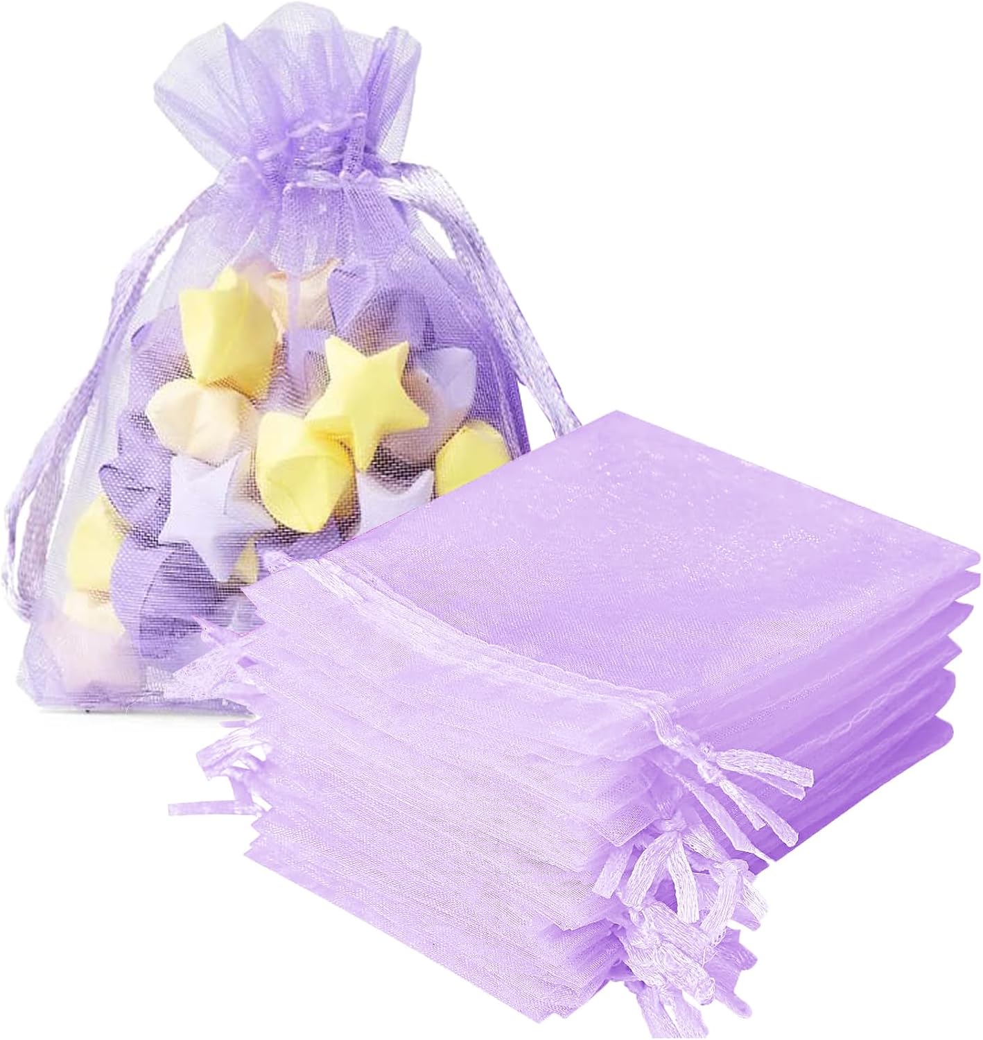 Amazon.com: FACATH 2x3 Inch Organza Bags Purple Small Gift Bag Small ...