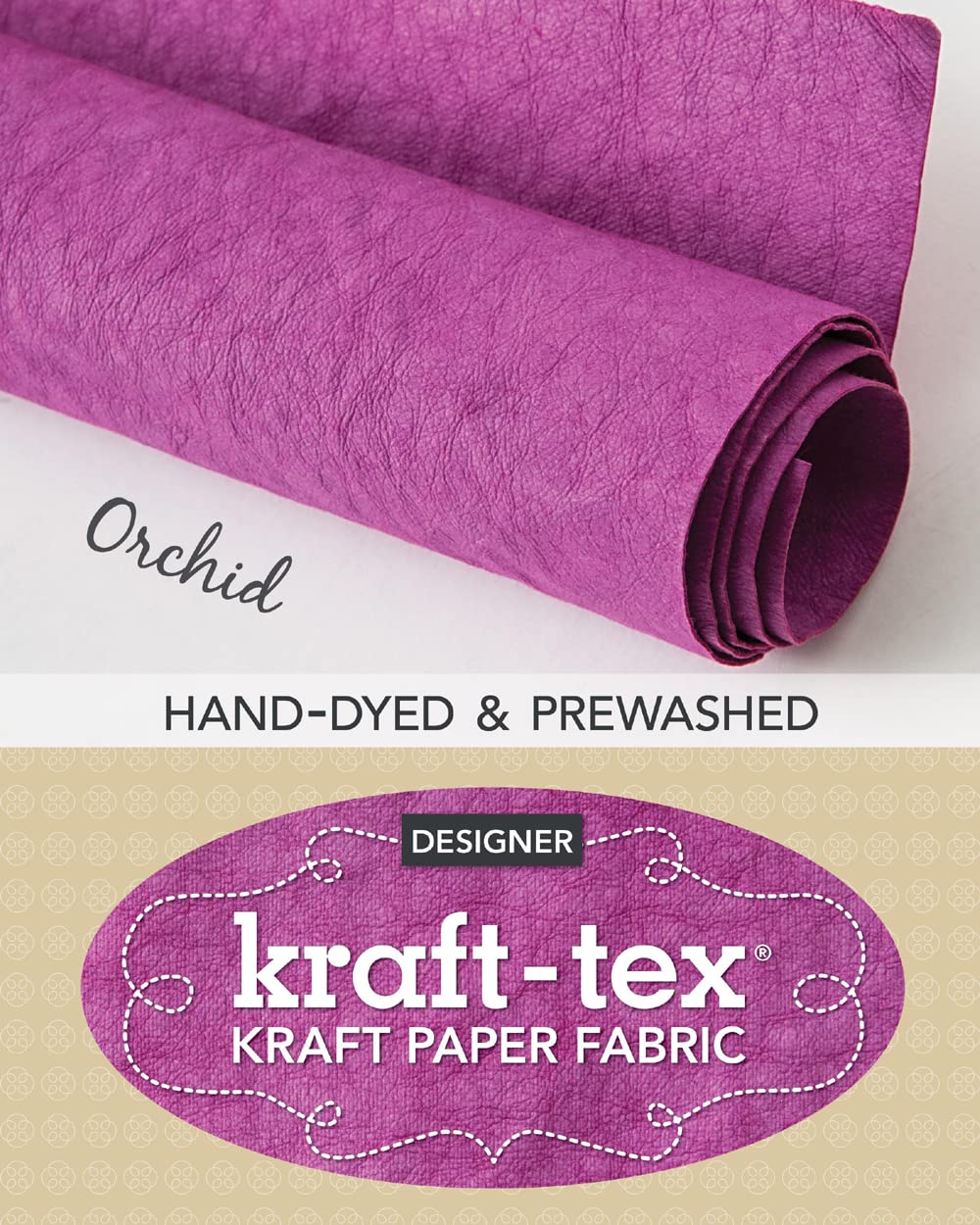 kraft-tex Orchid Hand-Dyed & Prewashed: Kraft Paper Fabric, 18.5” x 28. ...