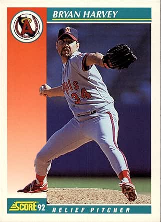 Amazon.com: 1992 Score Baseball Card #322 Bryan Harvey : Collectibles ...