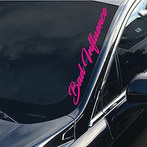 Amazon.com - Bad Influence Cursive Decal/Sticker | Side Windshield ...