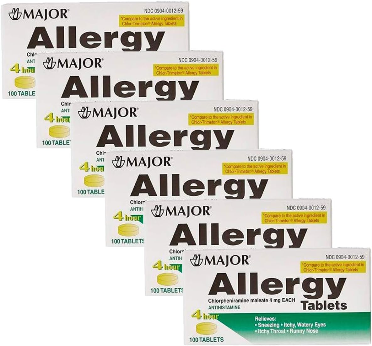 Amazon.com: [6 Pack] Anti-Allergy Antihistamine Chlorpheniramine ...
