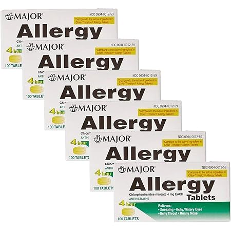 Amazon.com: Rite Aid Allergy Medicine, Chlorpheniramine Maleate 4mg ...