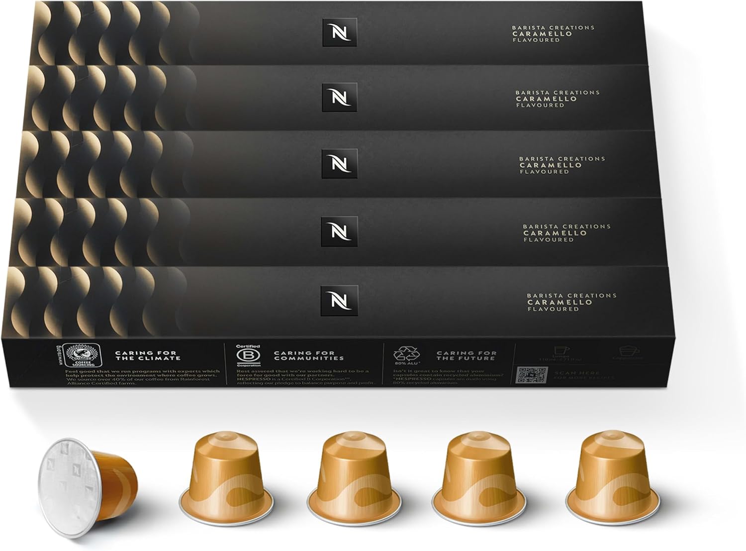 Nespresso Caramello Barista Creations Roasted Coffee Capsules, Original ...
