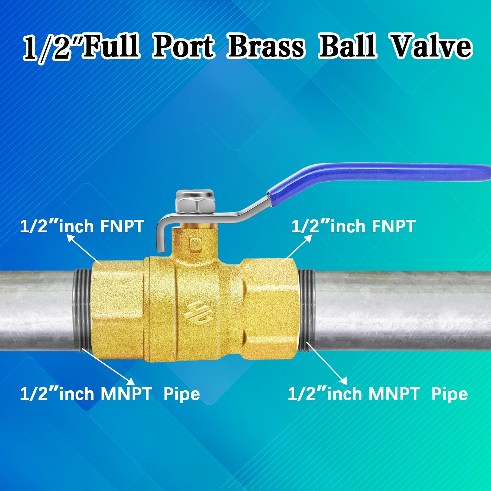 Backflow Preventer CMI Inc - 2-1/2 Brass Ball Valve, Female Threaded ...