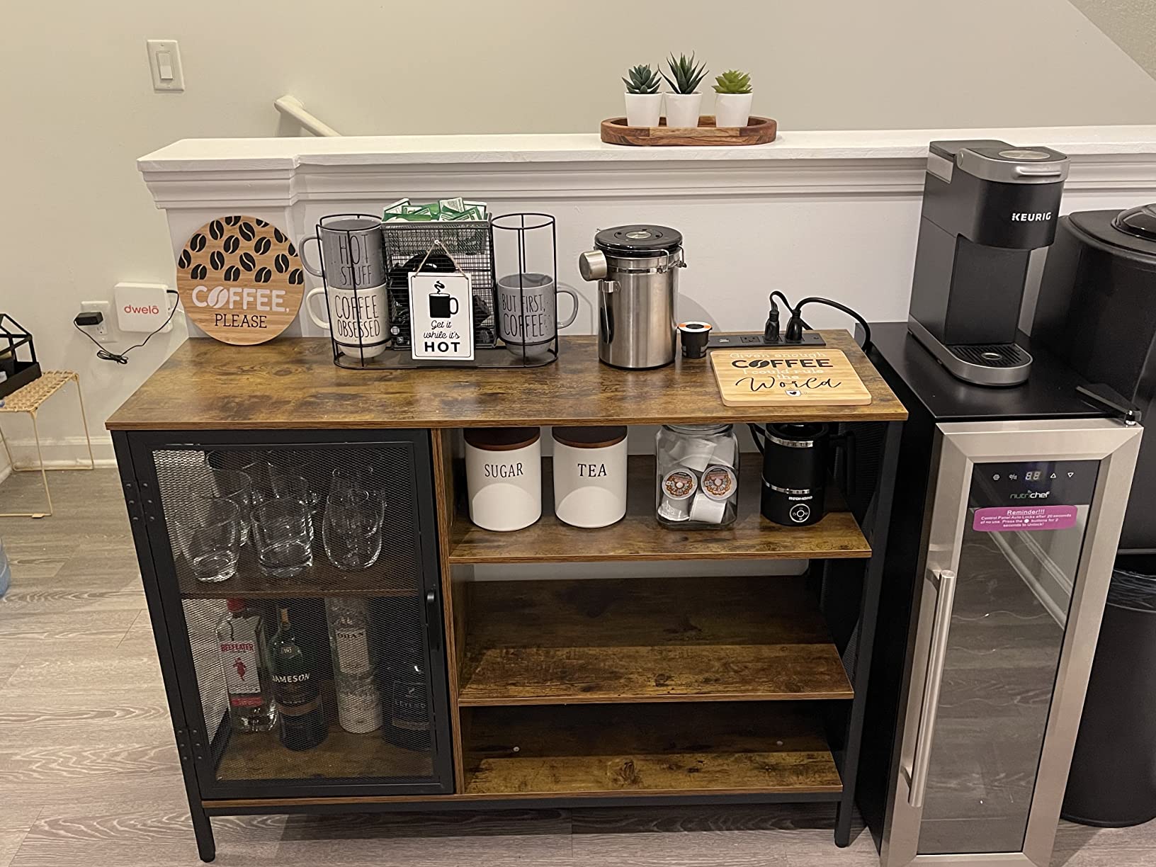 $28/mo - Finance Homieasy Wine Bar Cabinet with Power Outlets ...