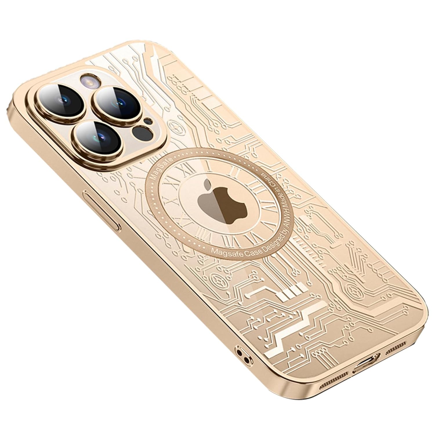 SHERAF Circuit Board Back Case for iPhone 14 13 12 Pro Max Magnetic ...