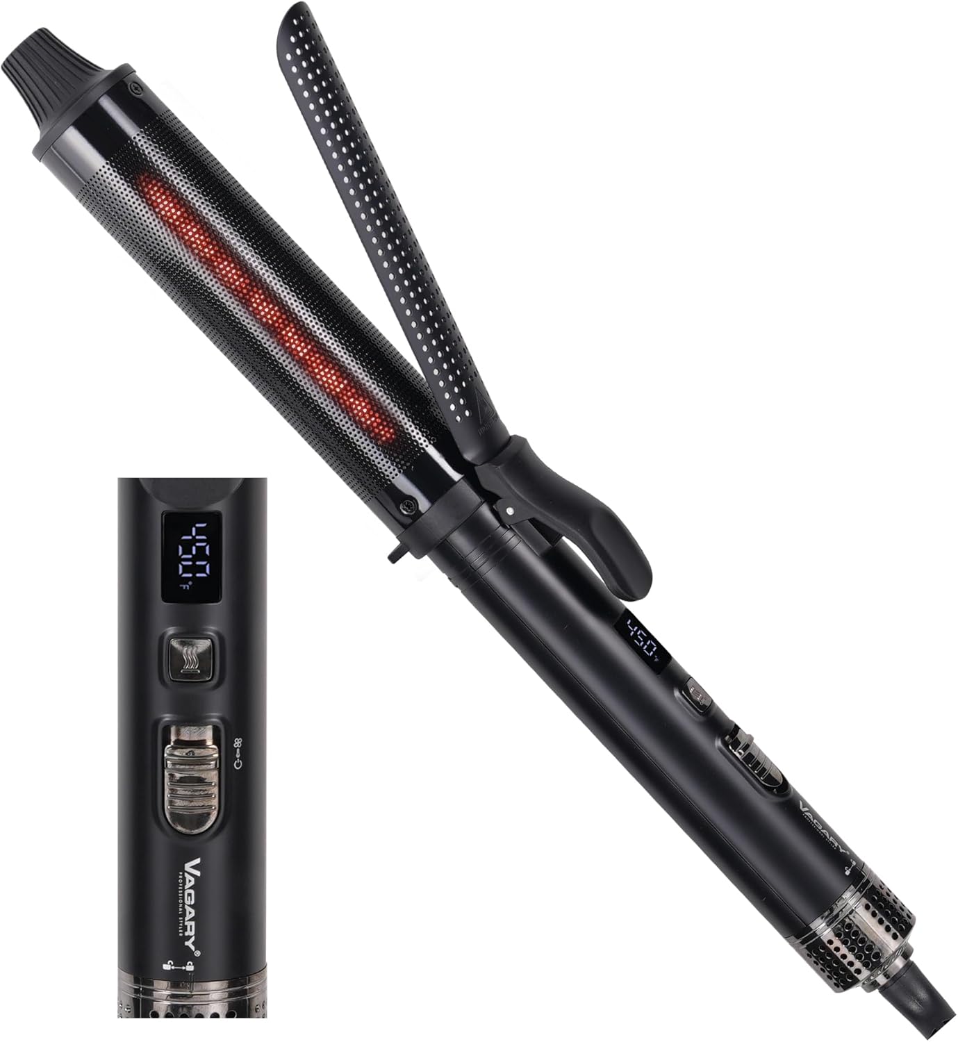 Amazon.com: VAGARY Instant Heating Curling Iron for Long Hair, 1.5 Inch ...