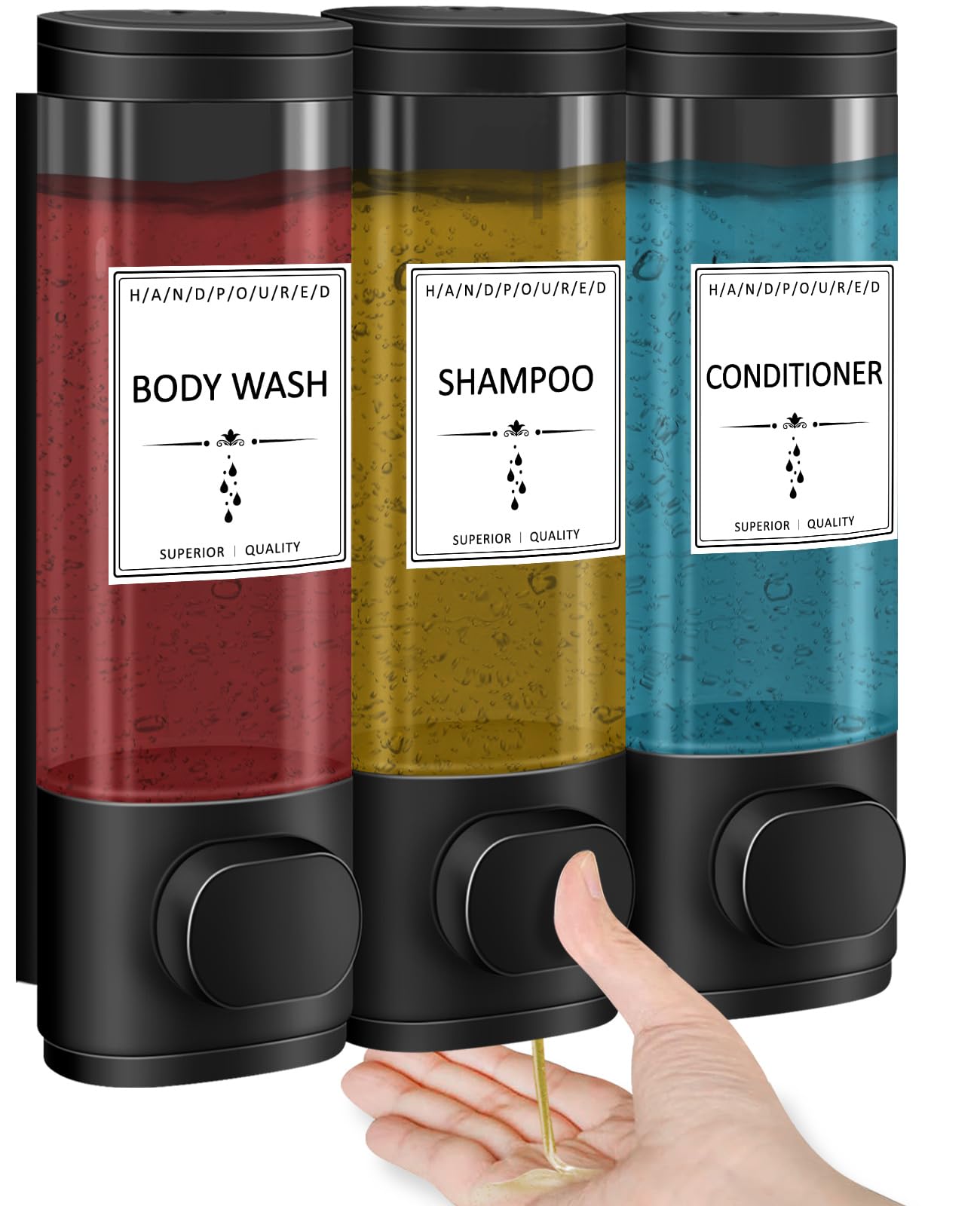 Amazon.com: Craslly Shower Dispenser 3 Chamber No Drill, Shampoo and ...