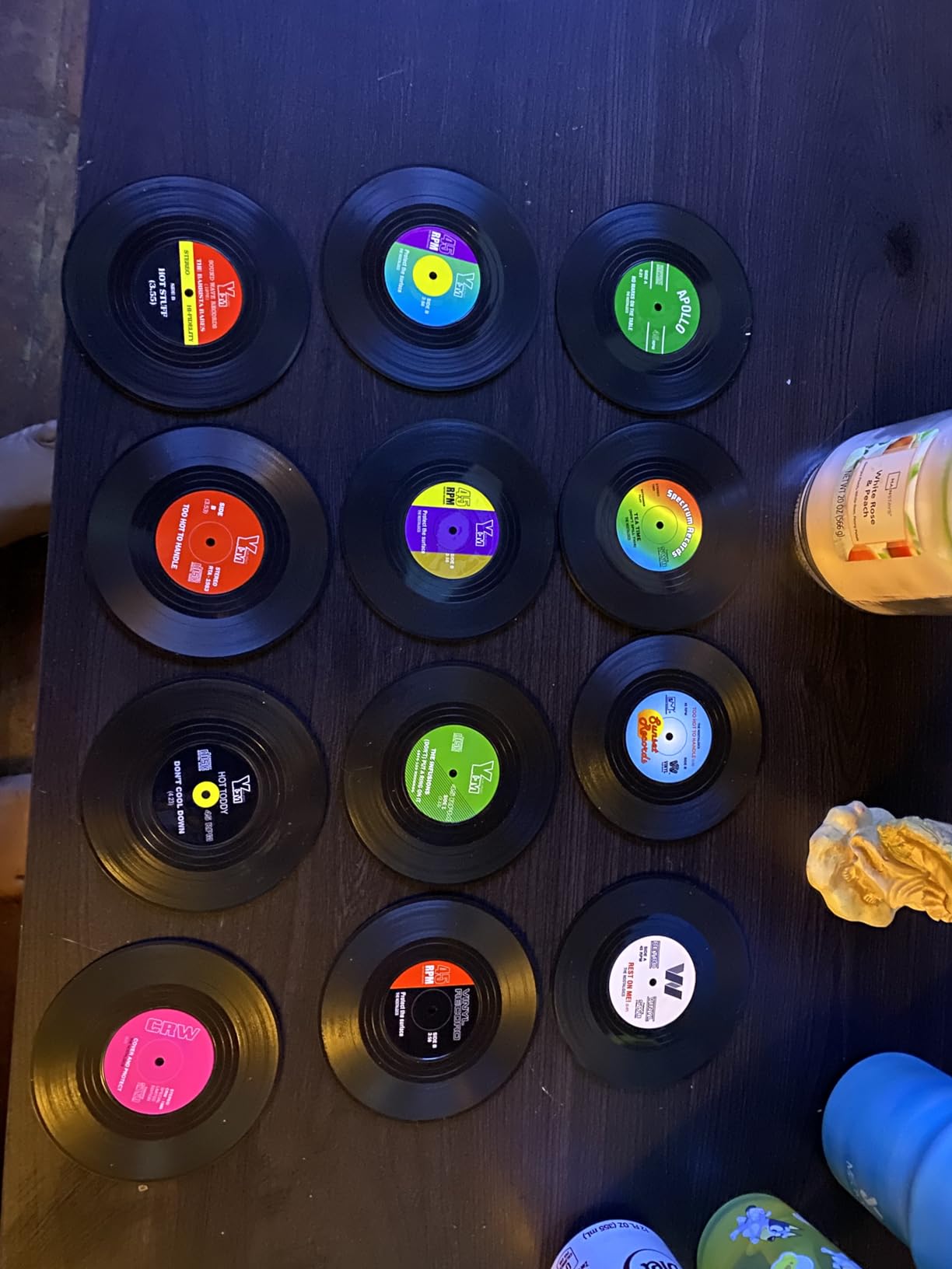 Amazon.com: 24 PCS Fun Vintage Vinyl Record Coasters，Bars、 Birthdays ...