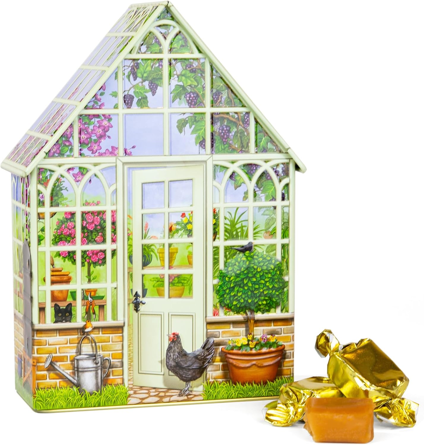 Small Green House Devon Toffees Traditional Sweets Tin - Individually ...