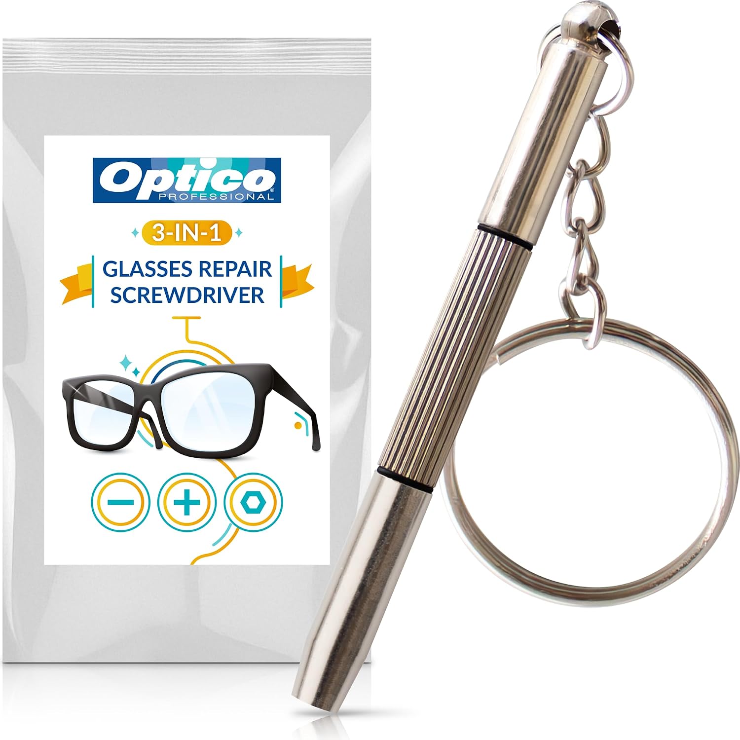 Amazon.com: Optico 3-in-1 Glasses Repair Kit, Mini Screwdriver Set for ...
