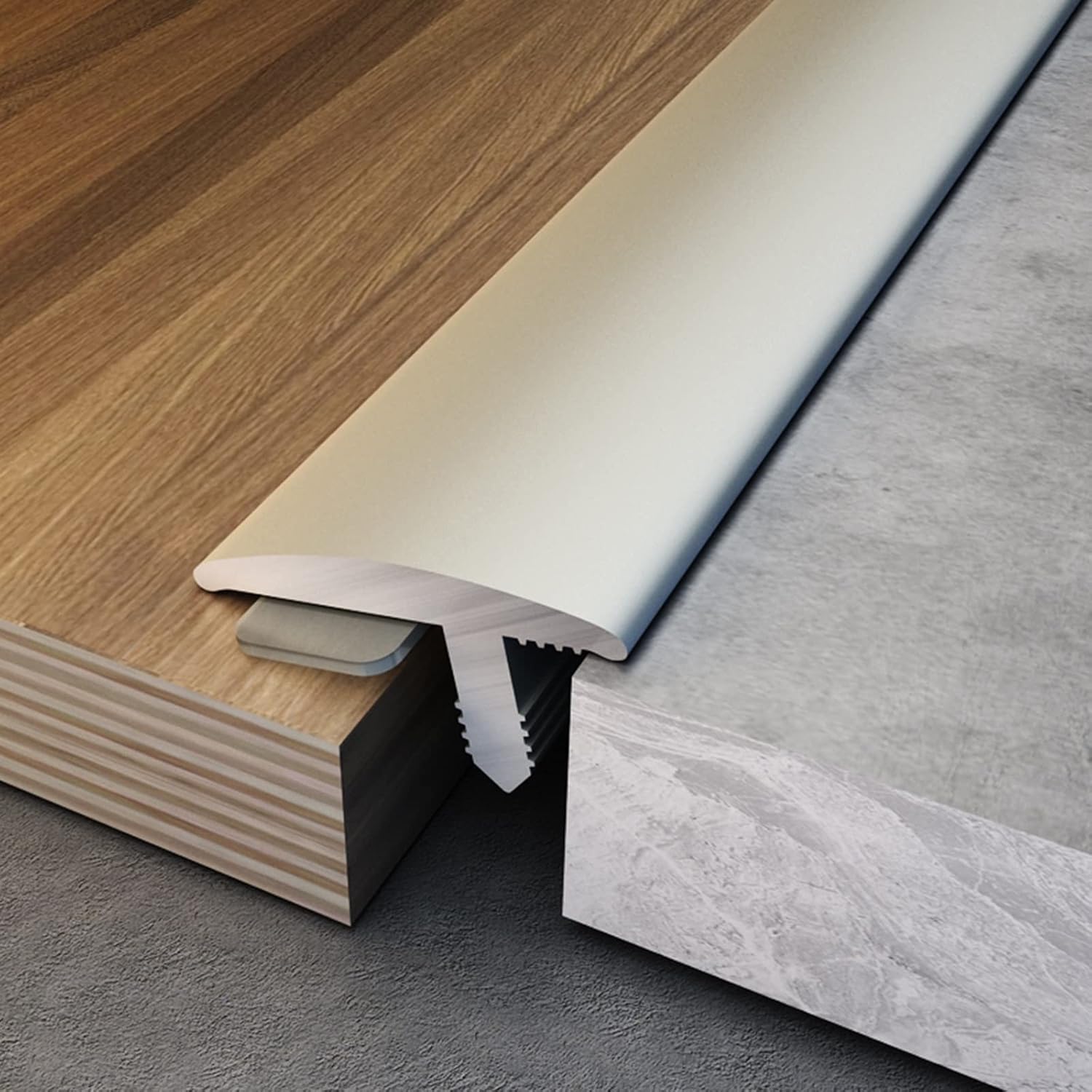 Flooring Reducer Molding, Floor Transition Strip Wood to Tile Metal ...