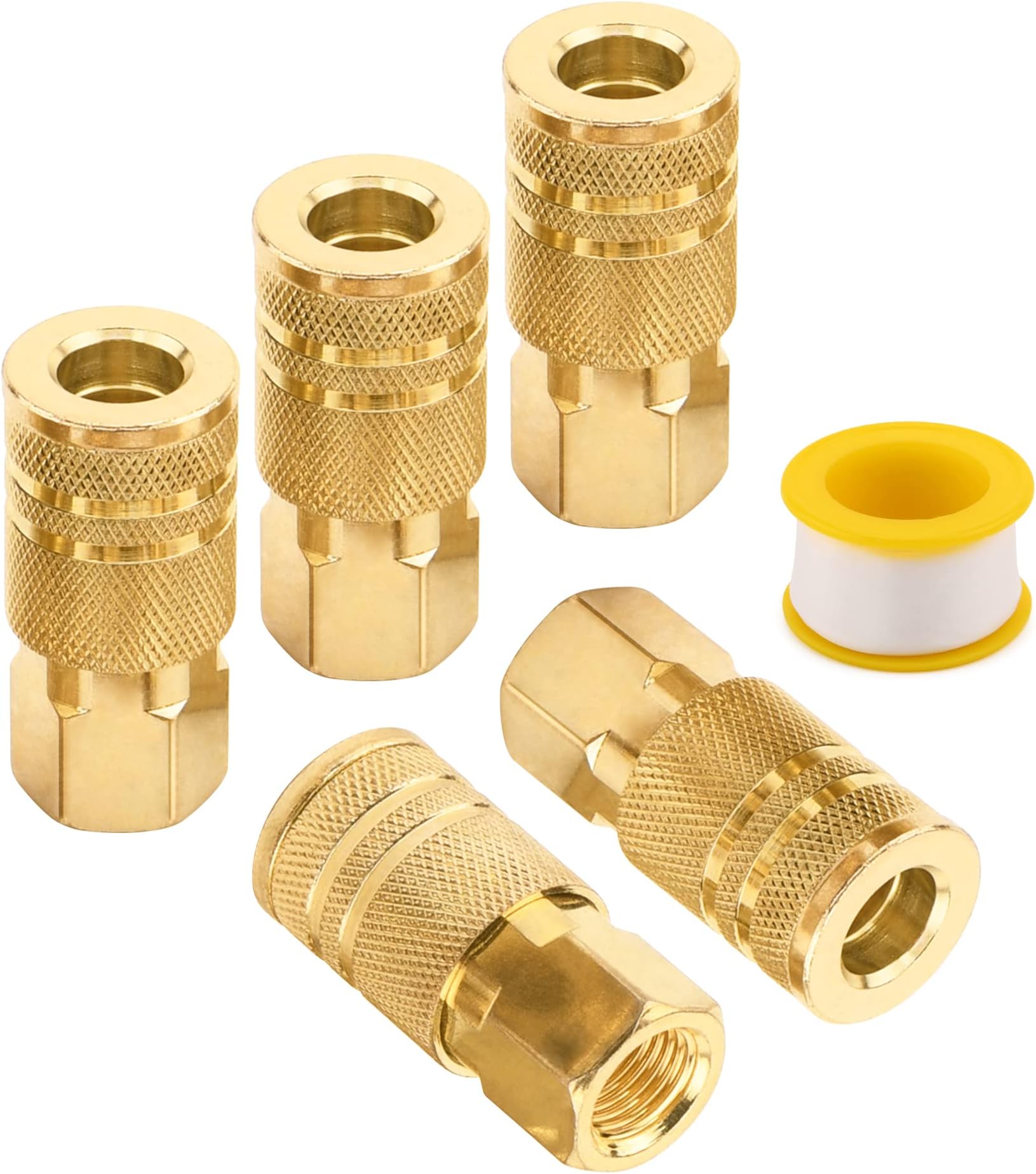Air Tool Connector Kit 67-Piece Air Coupler & Plug Kit - 1/4" NPT Quick ...