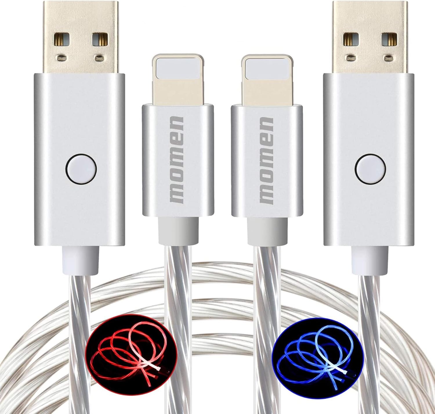 Amazon.com: LED Phone Charger Cable, 10ft Phone Light Up Charging Cord ...