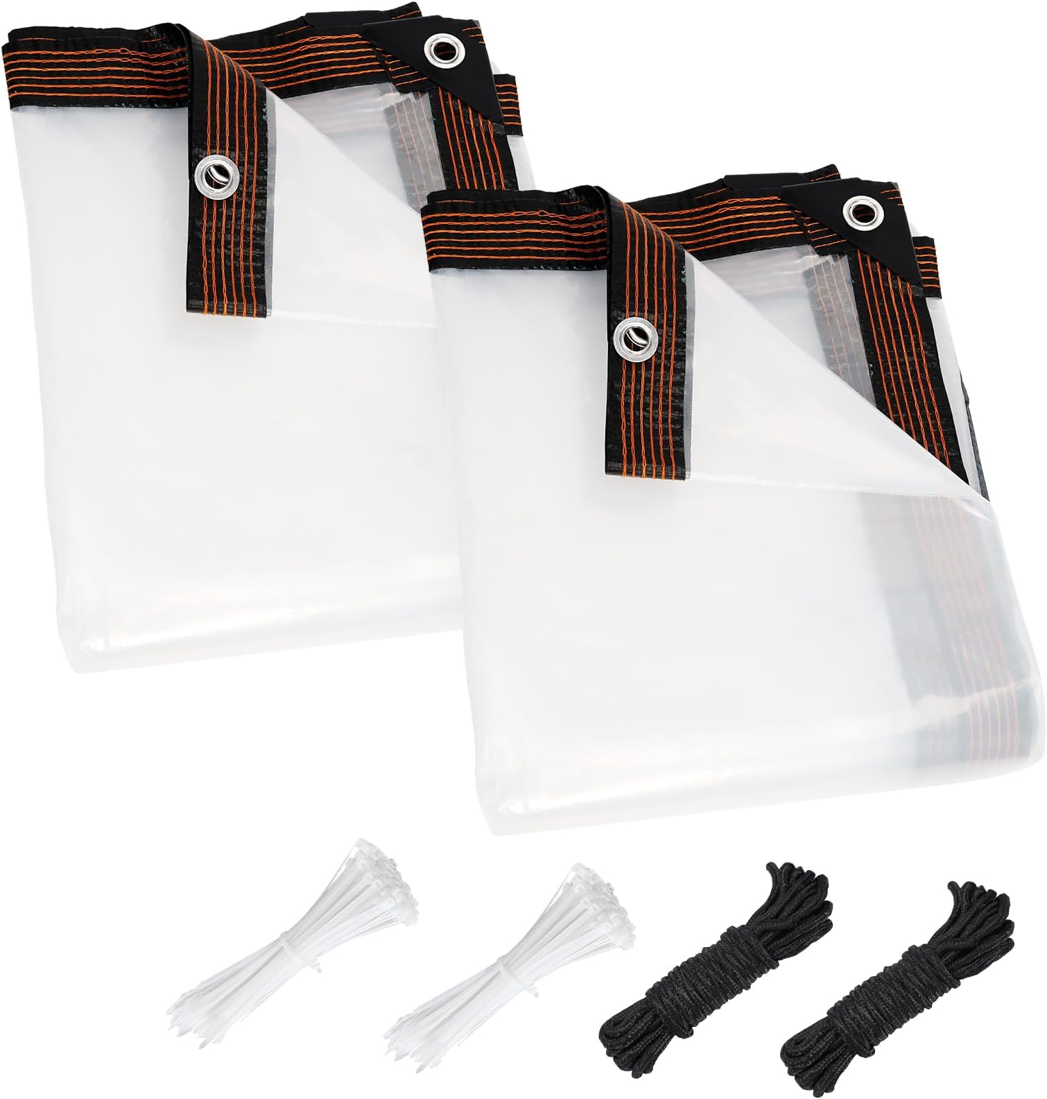 Amazon.com: 7' x 10' Clear Premium Heavy Duty -14 mil- Poly TARP ...
