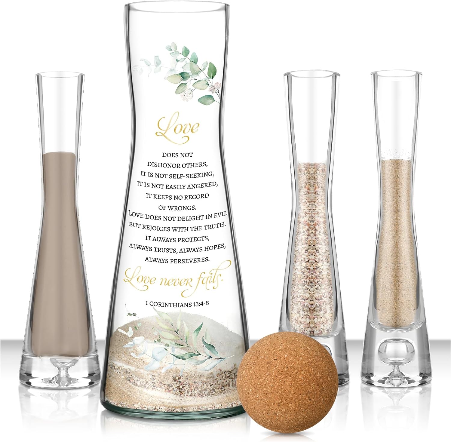 Amazon.com: Irenare Unity Sand Ceremony Set Wedding Sand Vase Kit ...