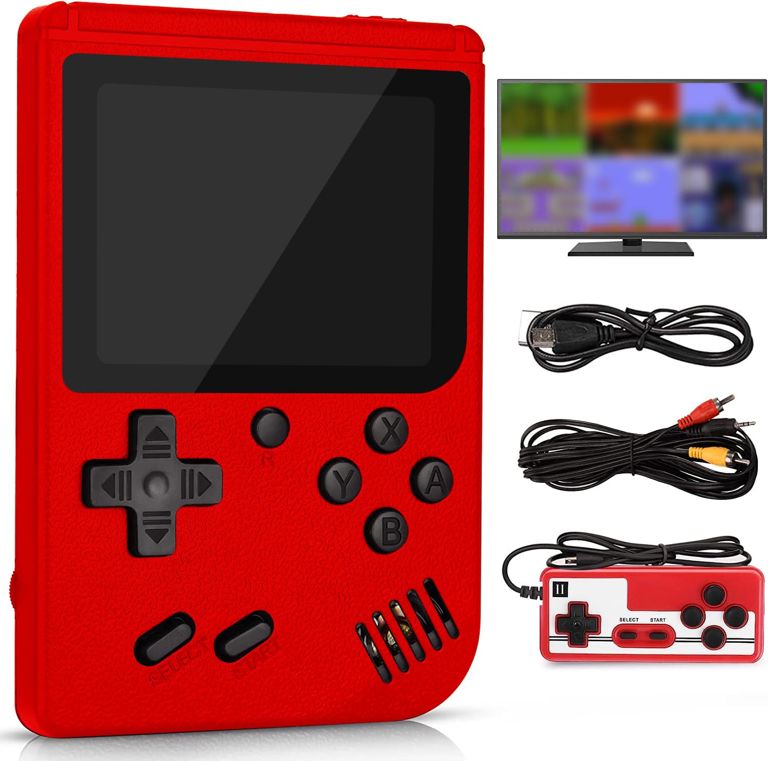 Amazon.com: Retro Handheld Game Console with 500 Classic FC Games ...