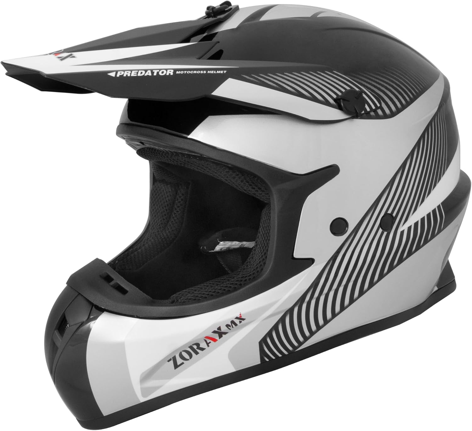 Zorax Black/Silver/White M (57-58cm) ZOR-X305 Dual Sport Motorbike ...