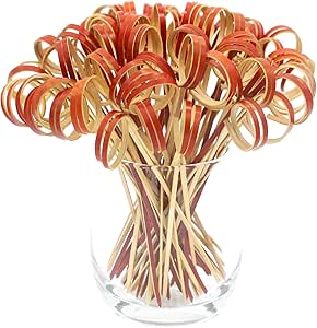 Amazon.com | BLUE TOP Bamboo Cocktail Picks 100 PCS Red Bamboo Skewers ...