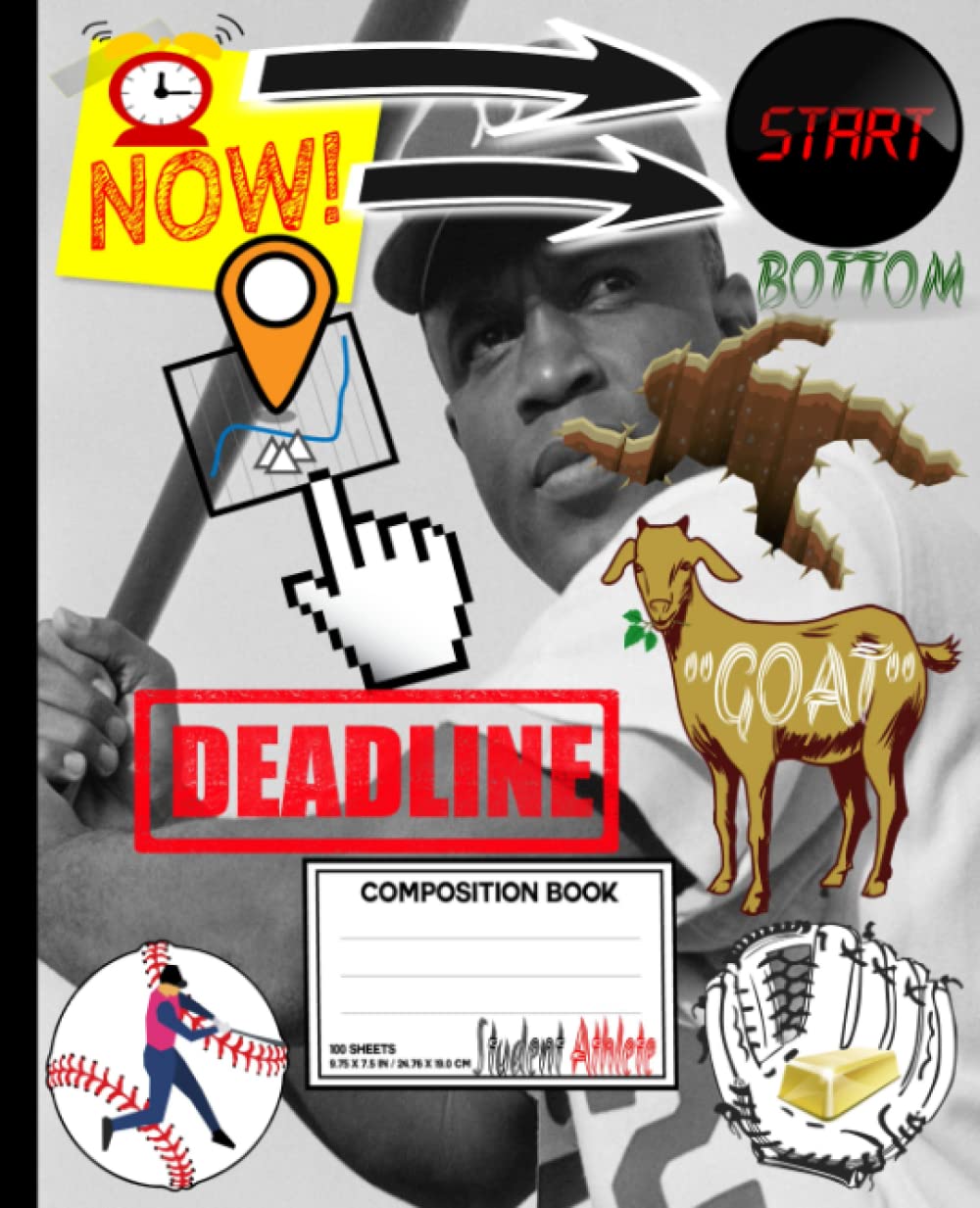 Student Athlete Baseball Composition Book: Notebook Journal for ...