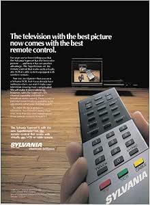 Amazon.com: RelicPaper 1986 Sylvania Television: Remote Control ...