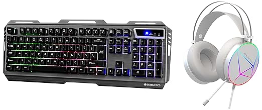 ZEBRONICS Zeb-Blitz USB Gaming Wired Over Ear Headphones with Dolby ...