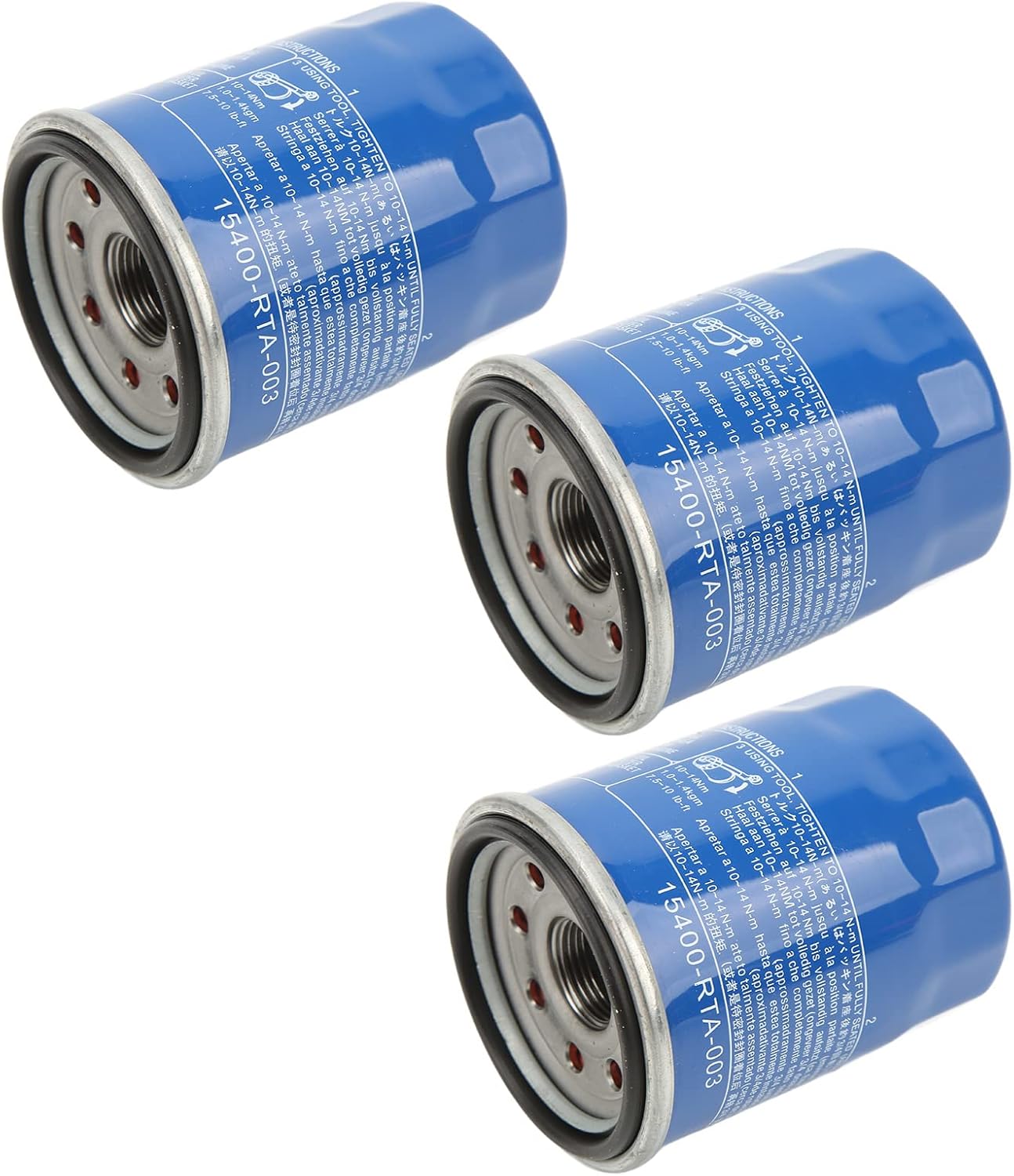 15400-PLM-A01, 15400-PLM-A02, 15400-RTA-003 3PCS Oil Filters Metal ...