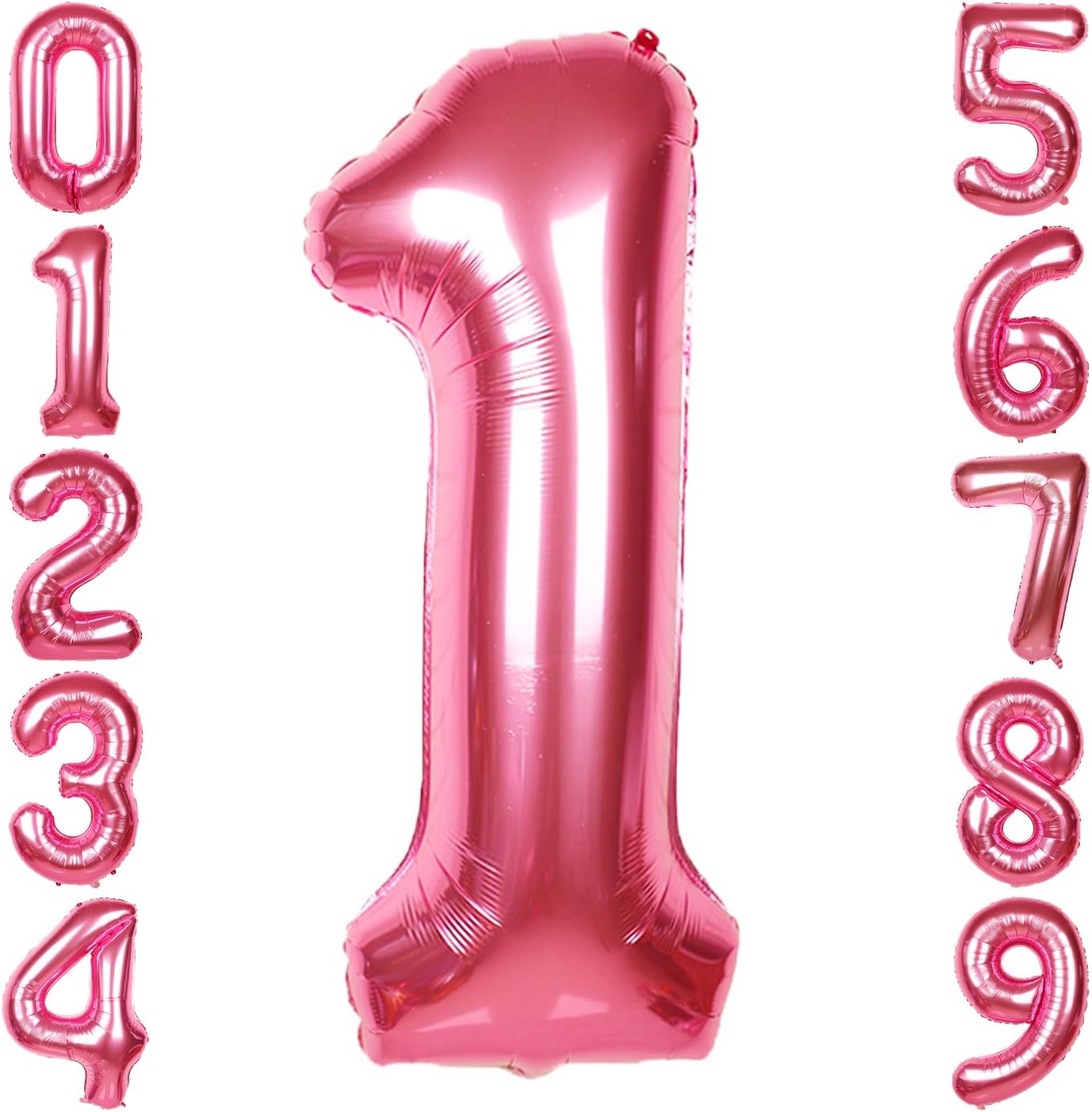 Amazon.com: 40 Inch Giant Hot Pink Number Balloon, Mylar Foil Helium ...