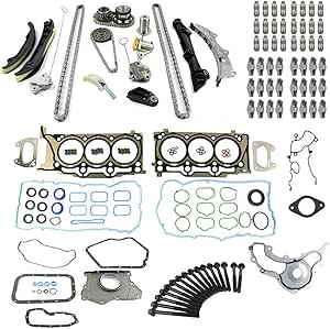 Head Gasket Rocker Arms Valve Lifters & Timing Chain Kit Replacement ...