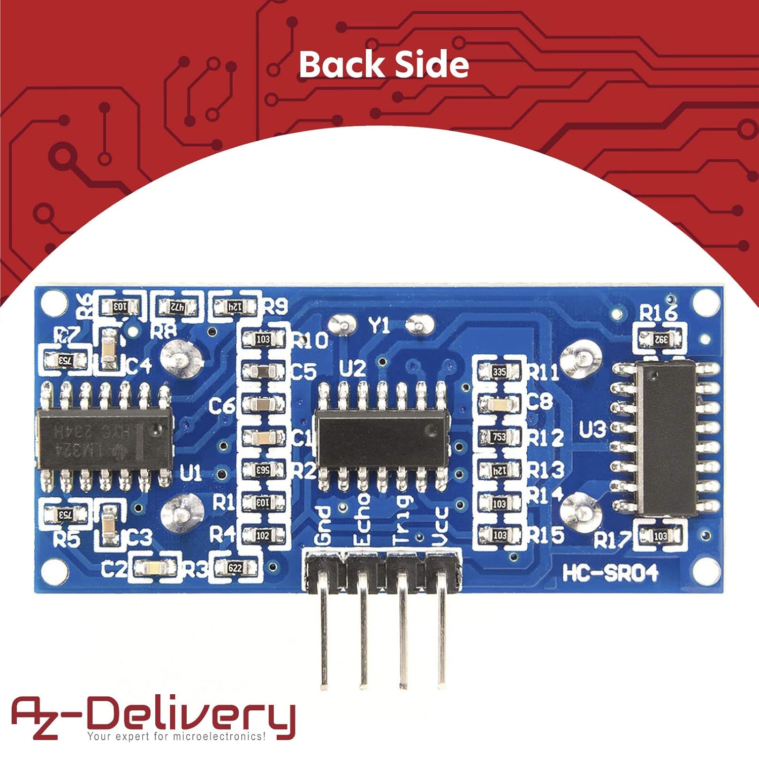 AZDelivery 10 x HC-SR04 Ultrasonic Rangefinder Sensor Module compatible with Arduino and ...