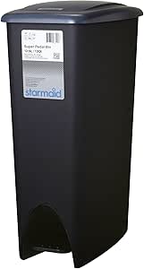 Amazon.com: Starmaid Super Pedal 3.3-Gallon Waste Container Bin, Black ...