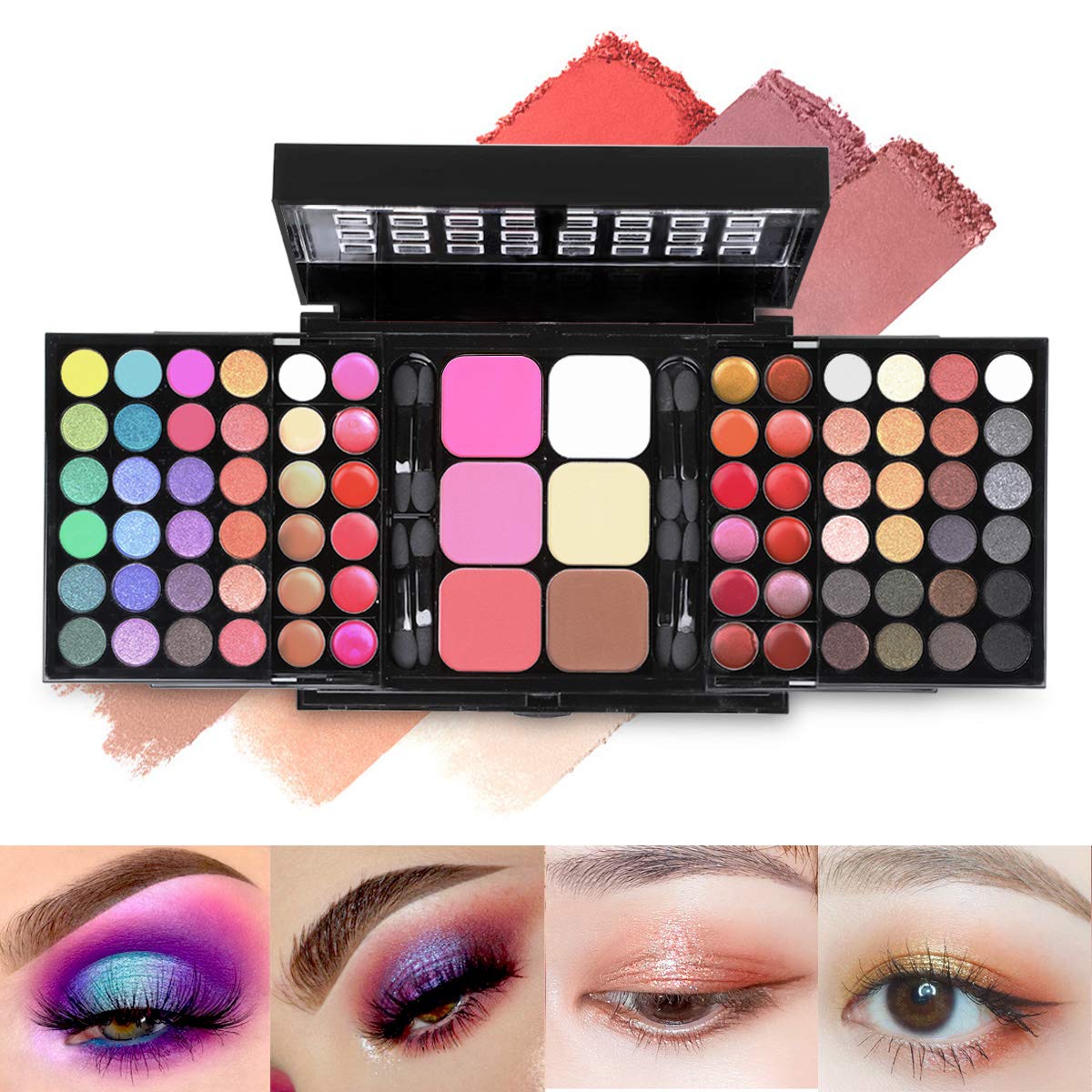 Amazon.com : 78 Colors Pink Cosmetic Make up Palette Set Kit ...