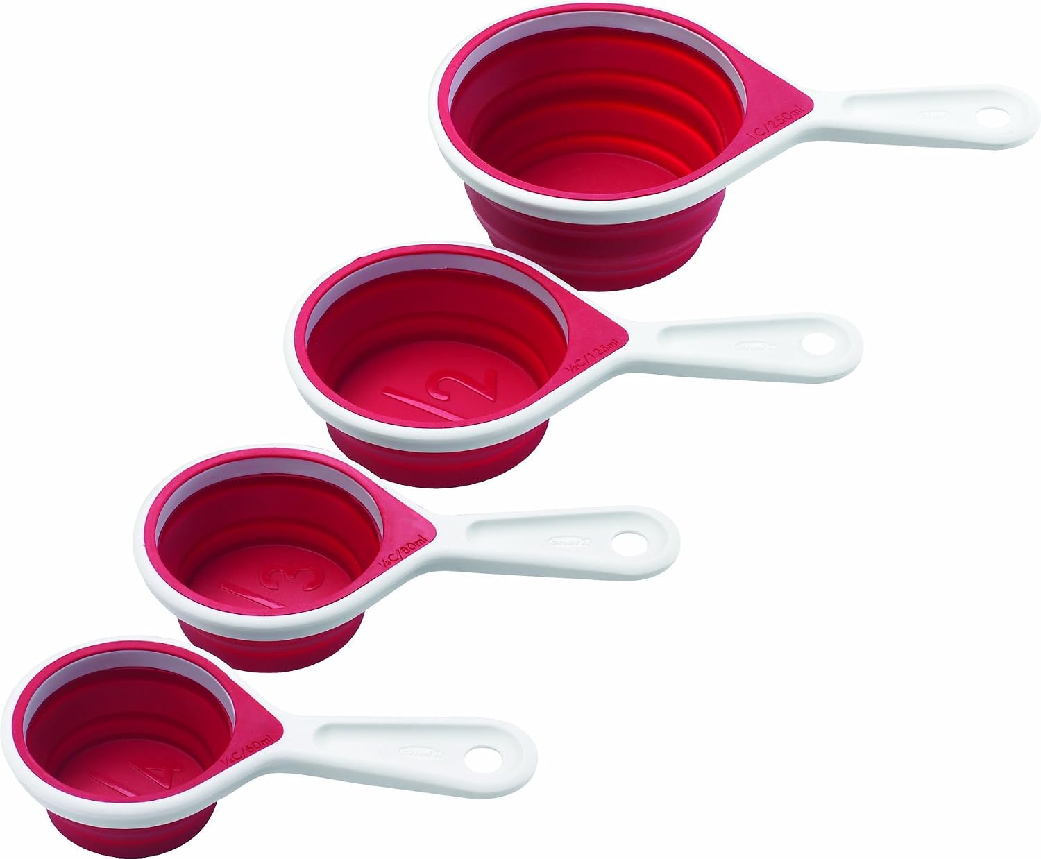 Amazon.com: Chef'n SleekStor Collapsible Measuring Cup Set, Cherry ...