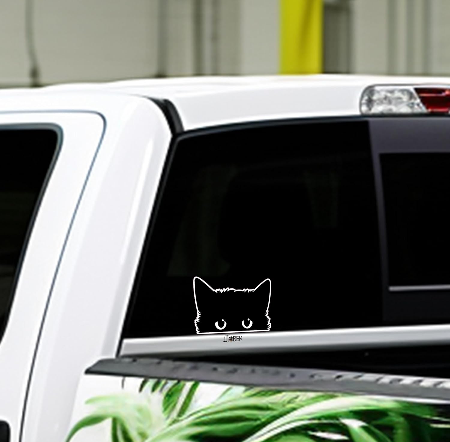 Amazon.com - JJTOBER Pack of 2 Peeking Cute Black Cat Vinyl Stickers ...